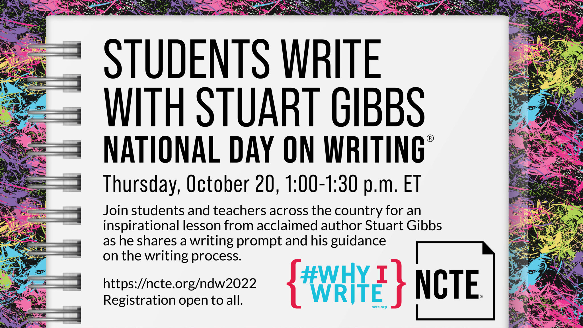 National Day on Writing, Students Write with Stuart Gibbs - National ...