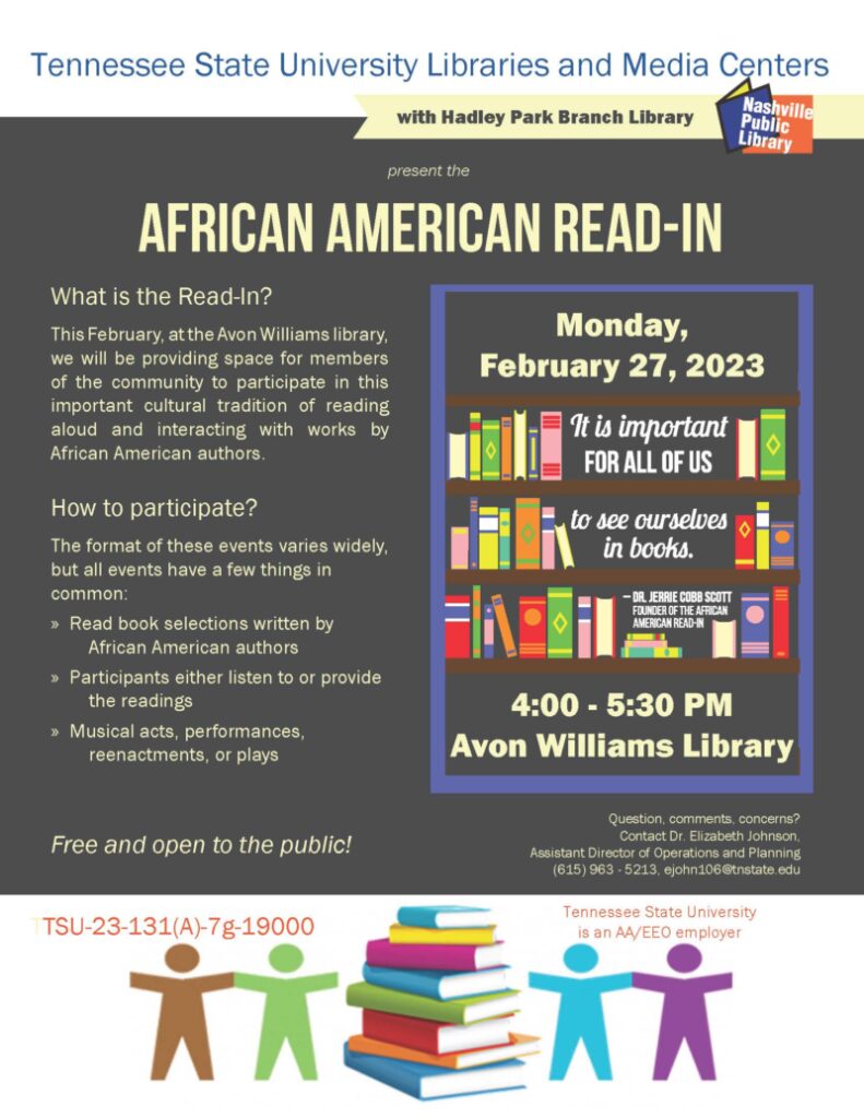 African American Read In Tennessee State University Libraries and Media ...